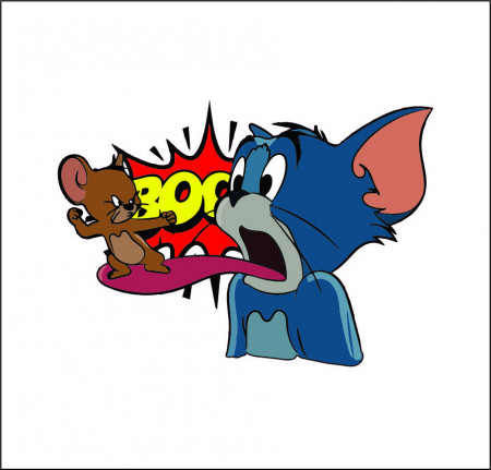 Sticker Auto Autocolant Tom and Jerry Boom!