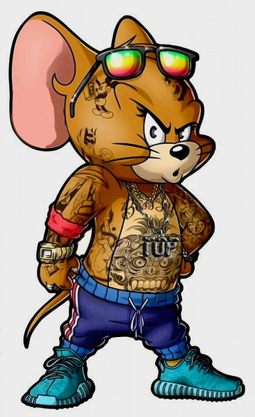 Sticker Auto Color Jerry Bad mouse