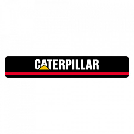 Sticker Autocolant Cat Caterpillar cu fundal negru