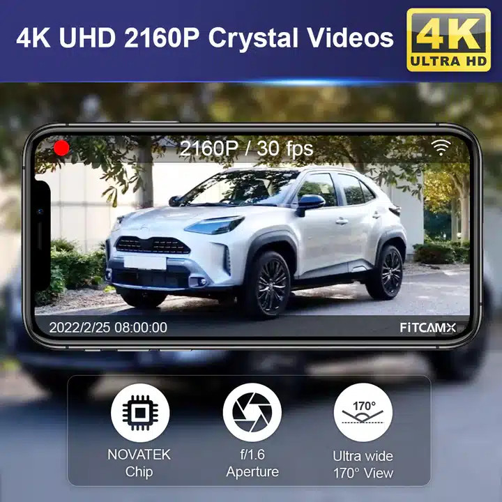 CAMERA DVR 4K FITCAMX SPECIAL CONCEPUT PENTRU TOYOTA YARIS SI YARIS ...