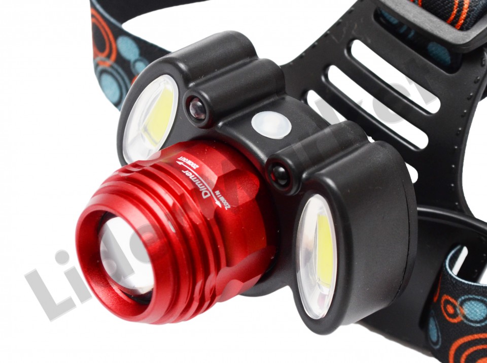 Lanterna de cap cu led puternic senzor si acumulatori inclusi