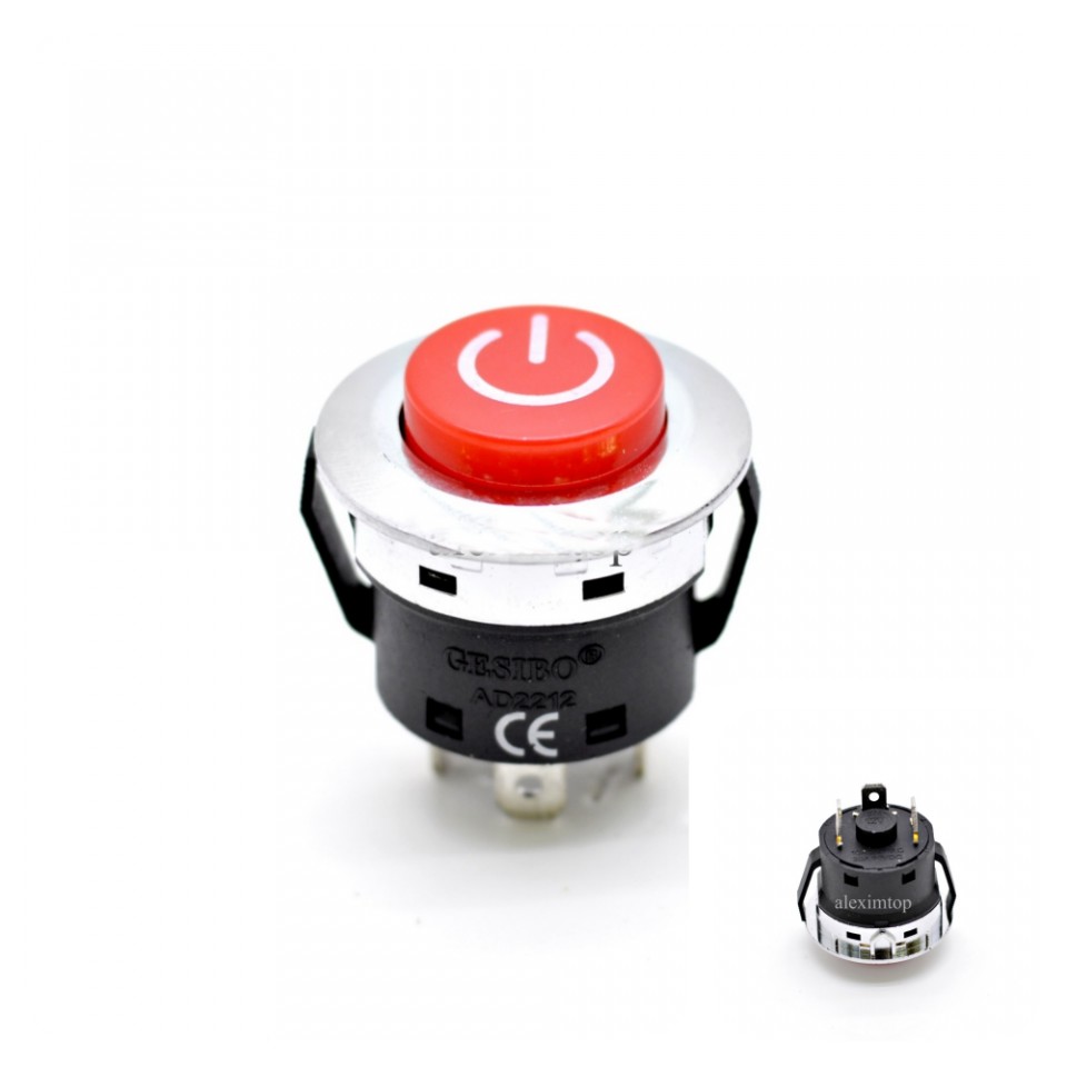 Intrerupator Push Buton 12V – 20A Cu Led AD2212