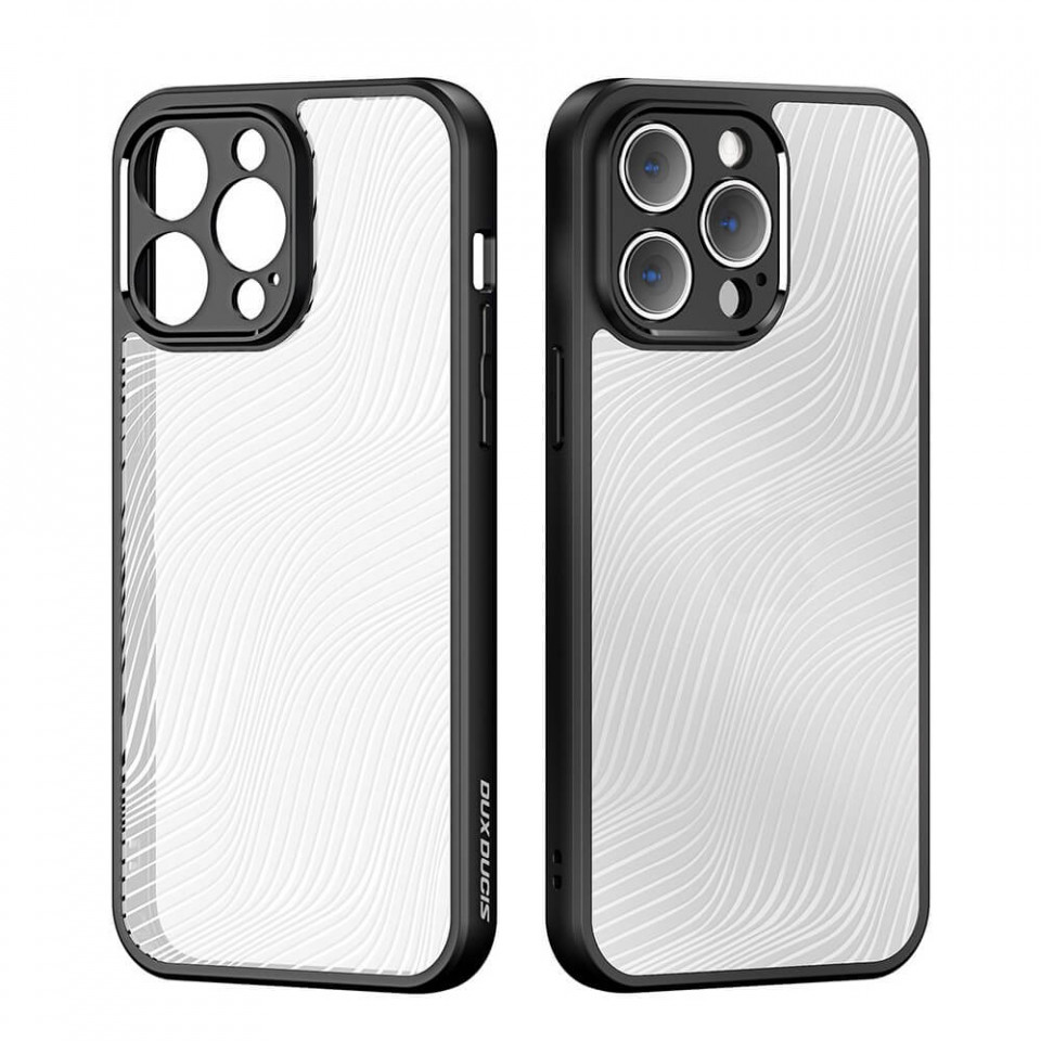 Husa iPhone 14 Pro Max Dux Ducis Aimo transparenta cu margini negre