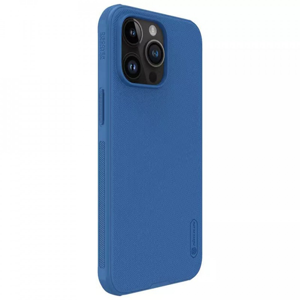 Husa iPhone 15 Pro Max-Nillkin Super Frosted Shield Case Albastra