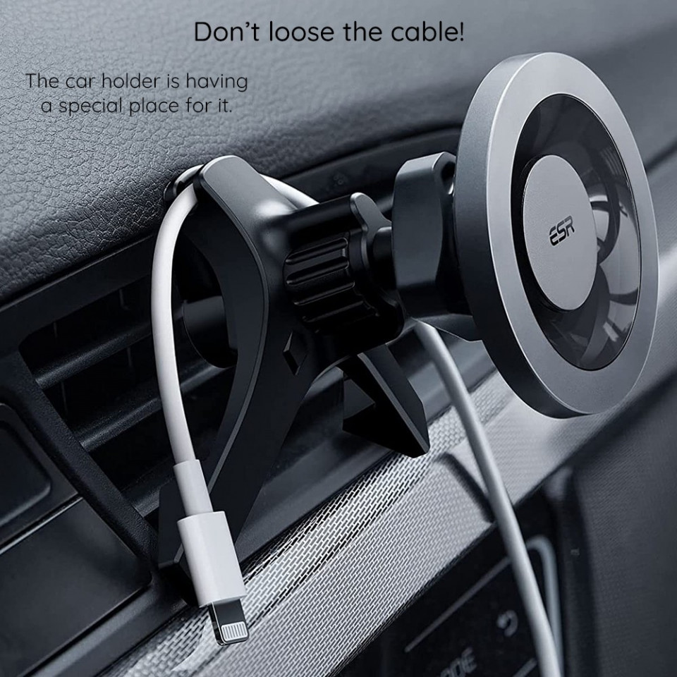 Suport telefon auto Magsafe ESR HaloLock pentru grila de ventilatie