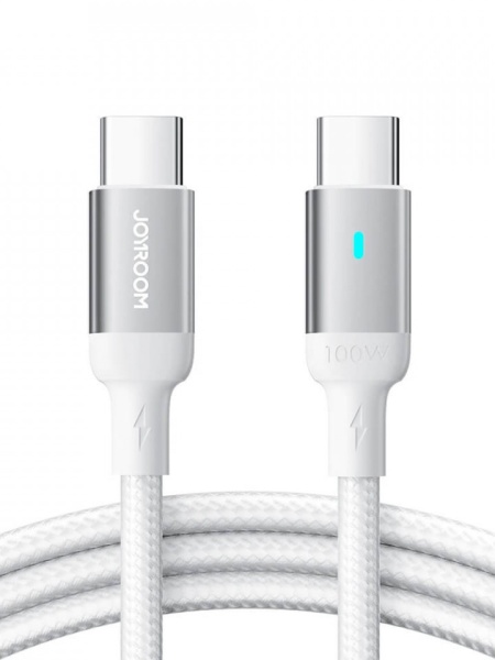 Cablu USB tip C to Type-C Fast Charging 100W, 480Mbps, 1.2m JoyRoom S-CC100A10 alb