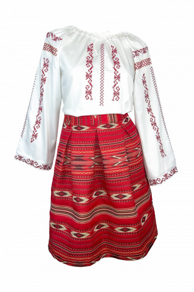 Costum popular femei, alb- Adriana