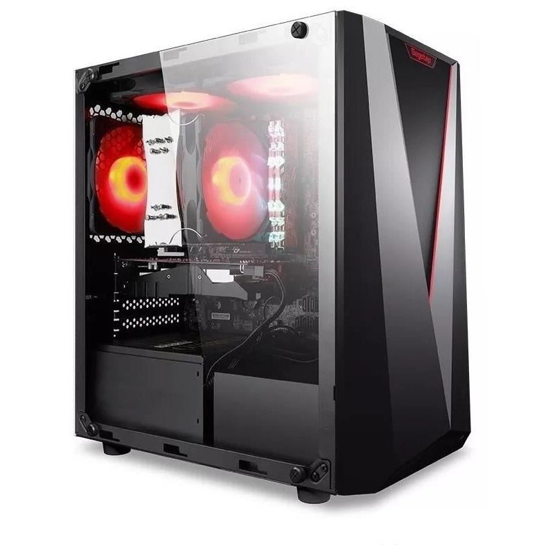 Carcasa Gaming Prime V Black 600W, MiniTower, Plexiglass, USB 3.0 ...