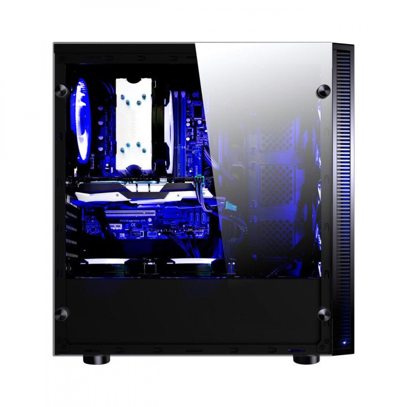 Carcasa Gaming Redragon Sidewipe Black, USB 3.0, controller RGB cu ...
