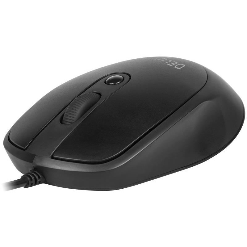 Mouse Delux M366 Black, USB, 1000/1600(default)/2400/3200 DPI