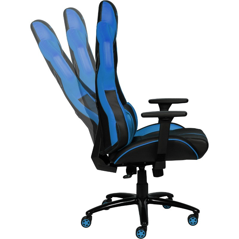 Scaun Gaming Inaza Predator negru cu albastru, Open Box