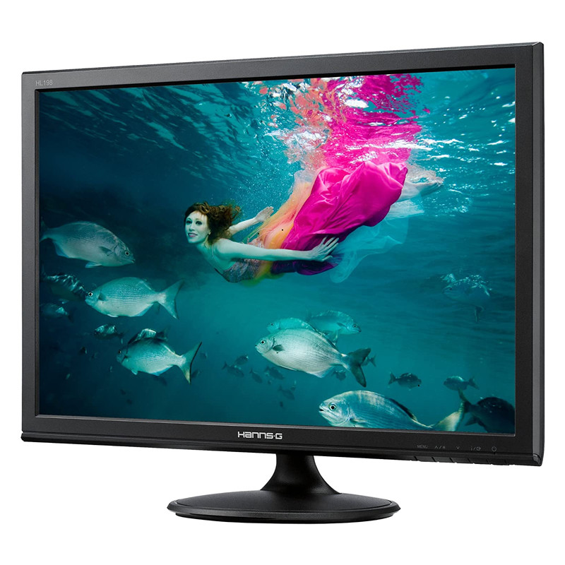 Monitor LED 18.5" Hanns.G HL198, 1440x900, VGA, DVI, 5ms, Cabluri incluse