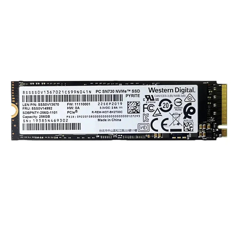 SSD 256GB WD PC SN730 PCIE Pci-e 3.0, NVME 2280