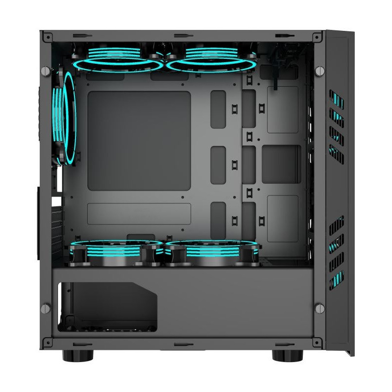 Carcasa Gaming Inaza Black Ship, USB 3.0, 4x 120 mm RGB Led, Panou ...