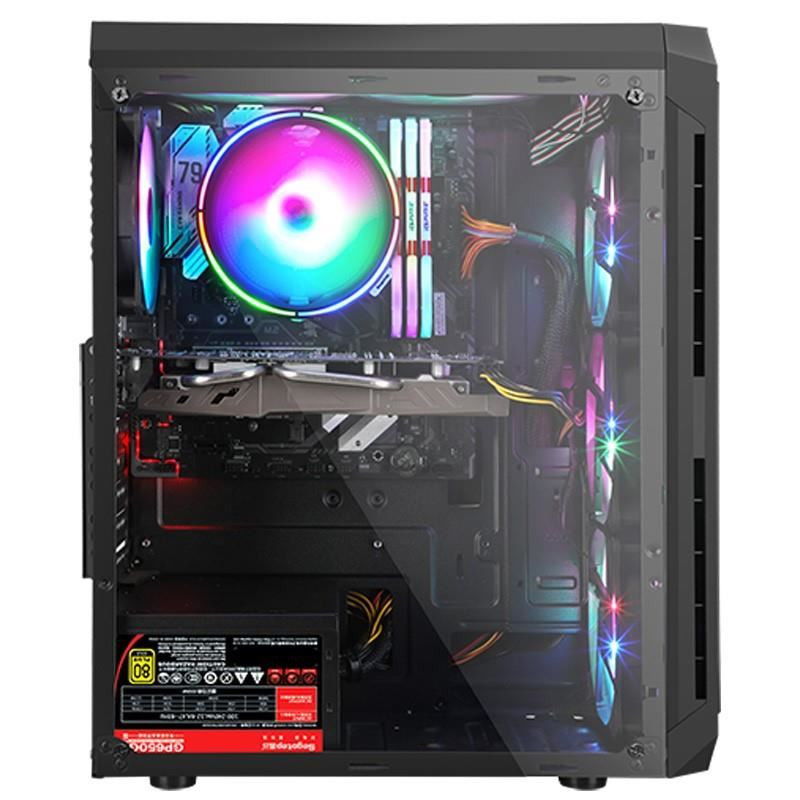 Carcasa Gaming Segotep Snake Black, USB 3.0, Panou Transparent