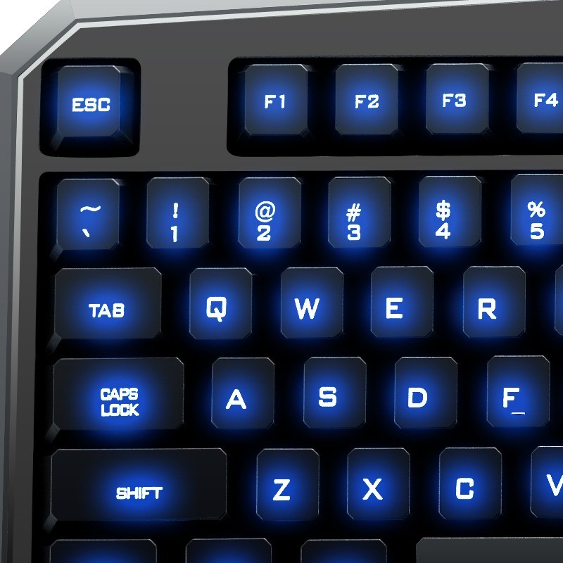 Tastatura Segotep GK2000 Gaming, iluminare LED albastra a tastelor ...