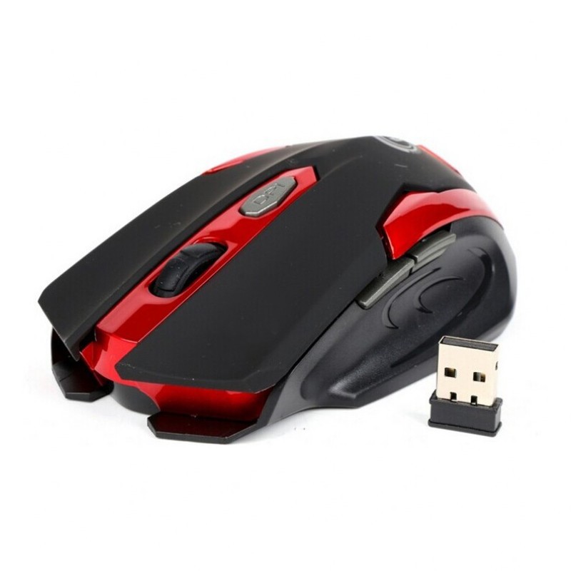 Mouse Wireless ZornWee W130, 1600DPI, Rosu/Negru
