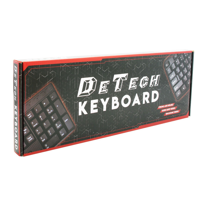 Tastatura multimedia DeTech DE6079, USB, Chirilica, Negru