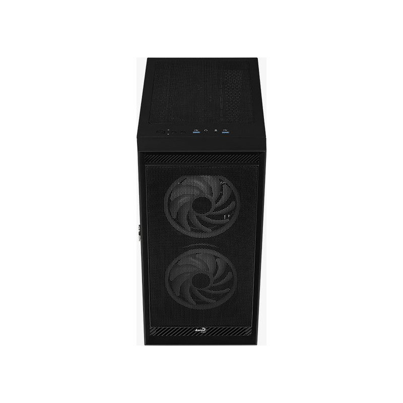 Carcasa Gaming Aerocool Graphite V2 neagra, MiddleTower, USB 3.0, Panou ...
