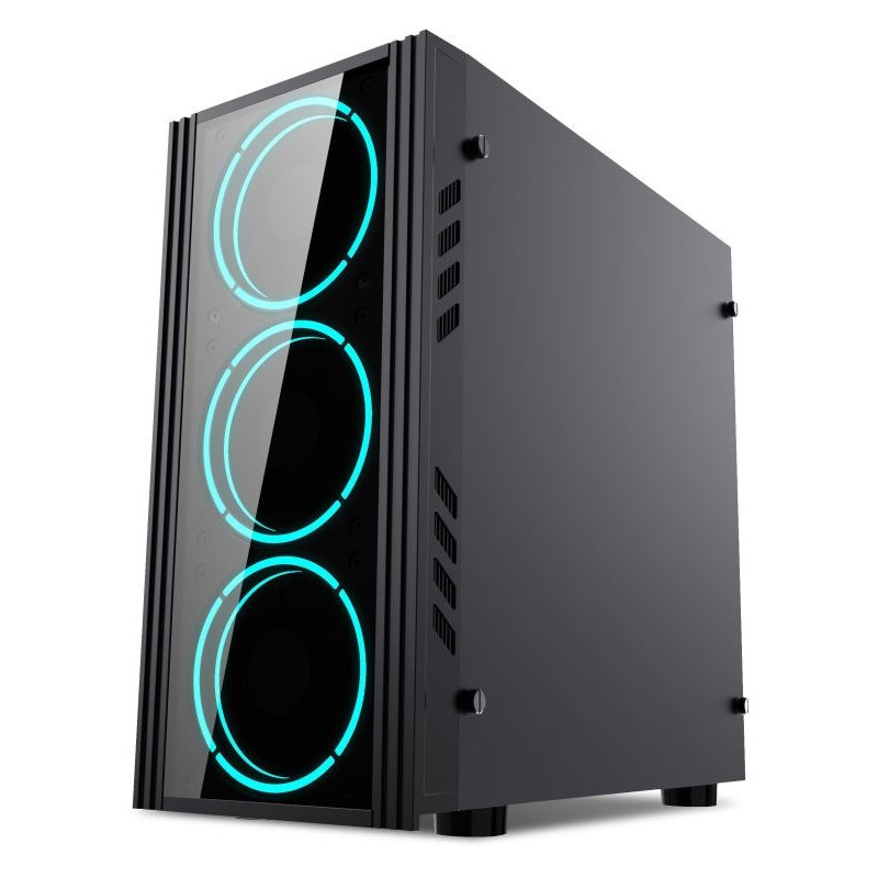 Carcasa Gaming Inaza Black Ship, USB 3.0, 4x 120 mm RGB Led, Panou ...