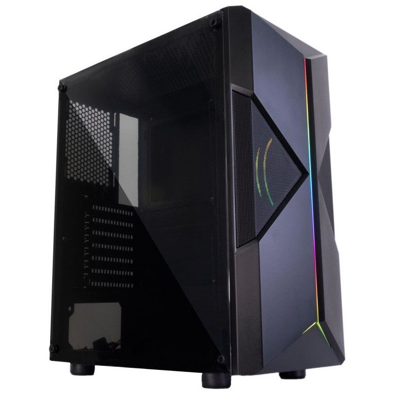 Carcasa Gaming Inter-Tech IT-3306 Cavy, USB 3.0, 120mm LED, Panou ...