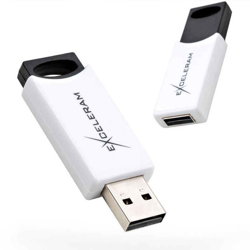 Memorie externa Exceleram H2 16GB, USB 2.0, Alb-Negru