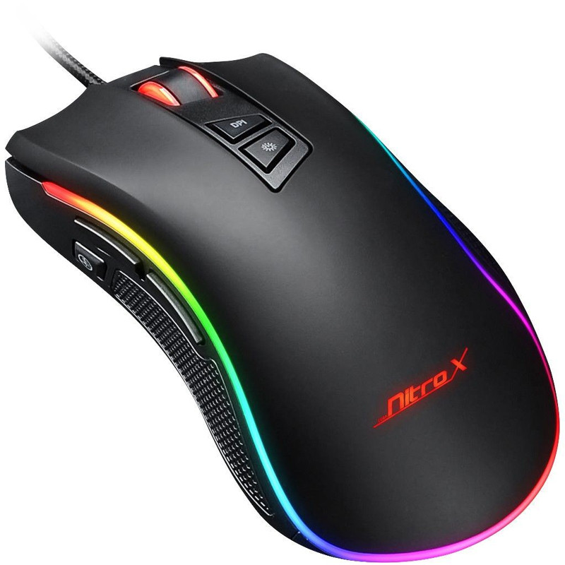 Mouse Gaming Inter-Tech NitroX GT-300+, Optic, 4000 dpi, 8 butoane