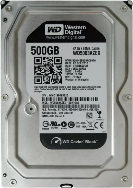 Hard disk Western Digital 500GB SATA-III 7200 RPM 64MB Black 3.5 ...