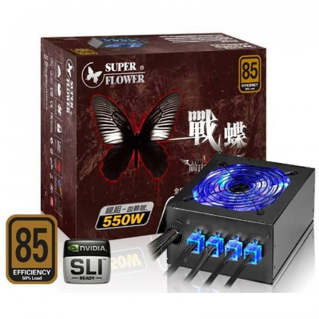 Sursa Gaming Modulara Super Flower 550W, 6x SATA, 4x MOLEX, 2x 6+2 pin ...